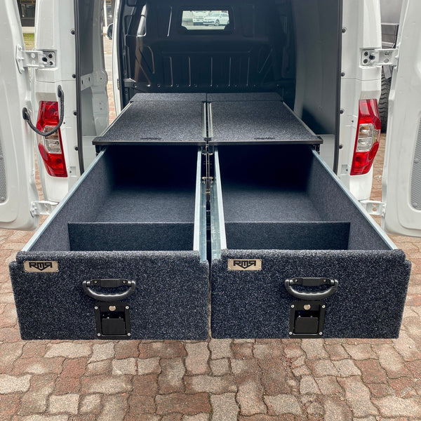 2x RMR 1730mm x 600mm Van Drawers with 1300mm Top Slide with Side Wing ...